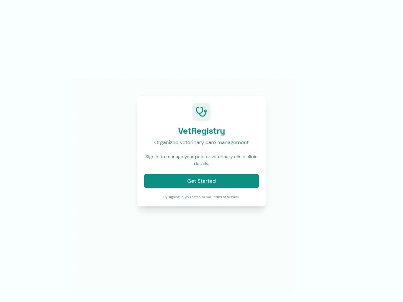 Vet Animal Registry