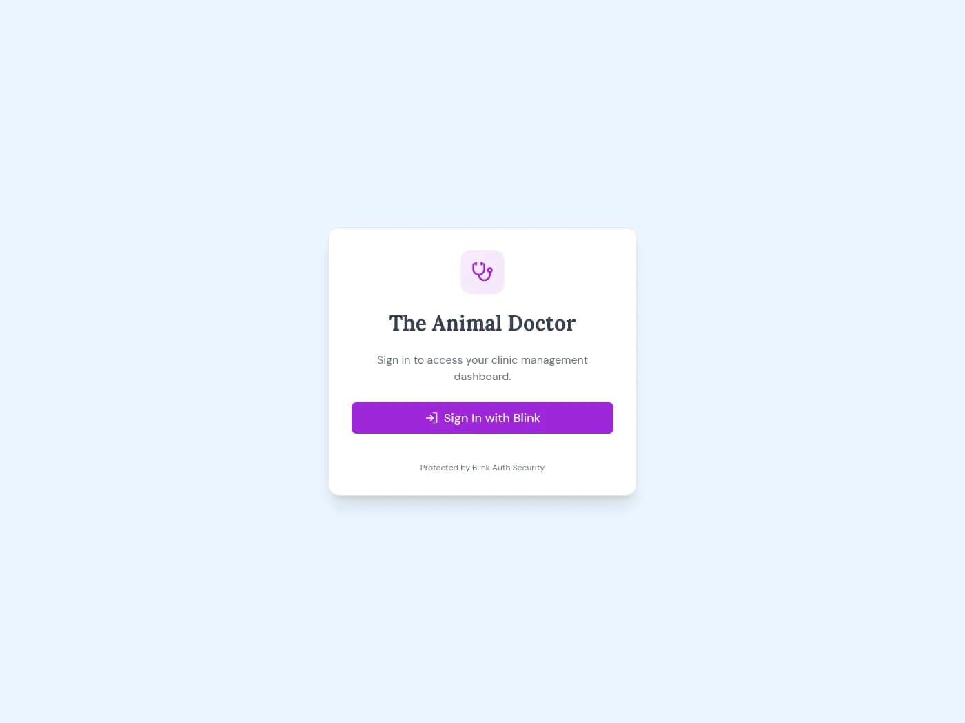 Animal Doctor Clinic Manager