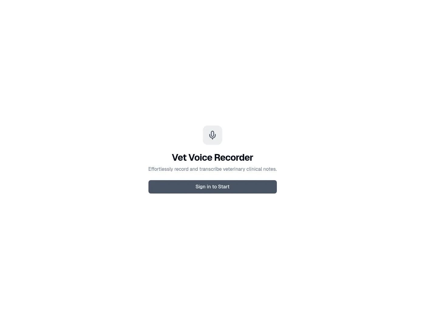 Vet Voice Recorder