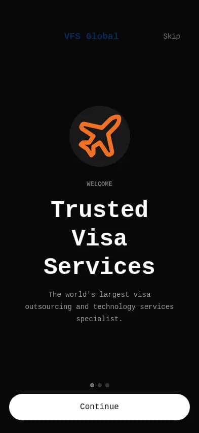 VFS Visa Mobile Portal