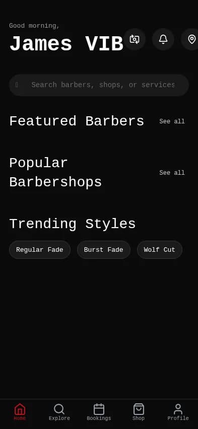 VIB Barber Ecosystem App