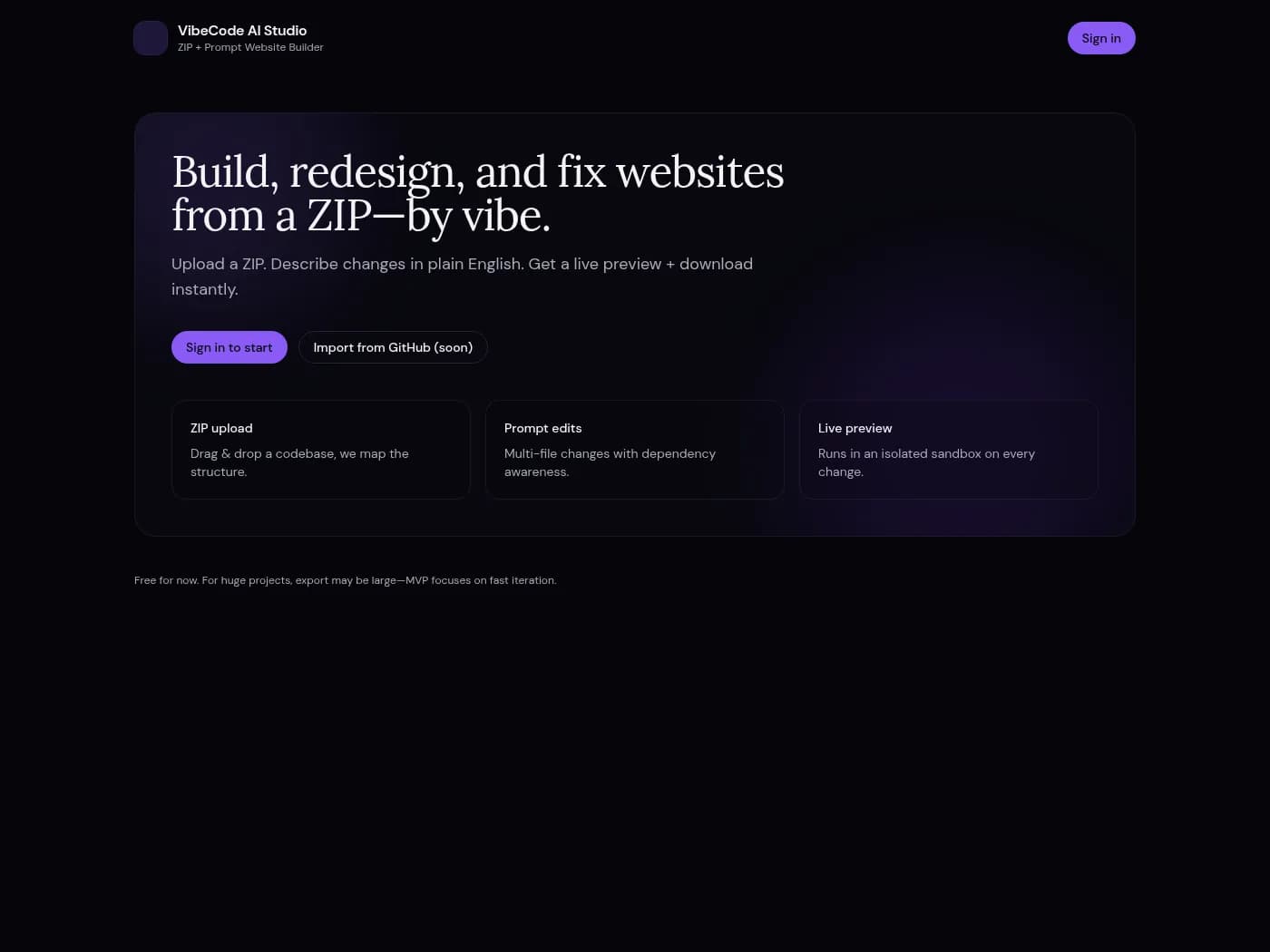 VibeCode AI Studio