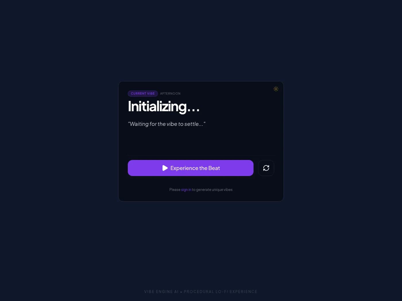 Vibe Engine AI Lo-Fi