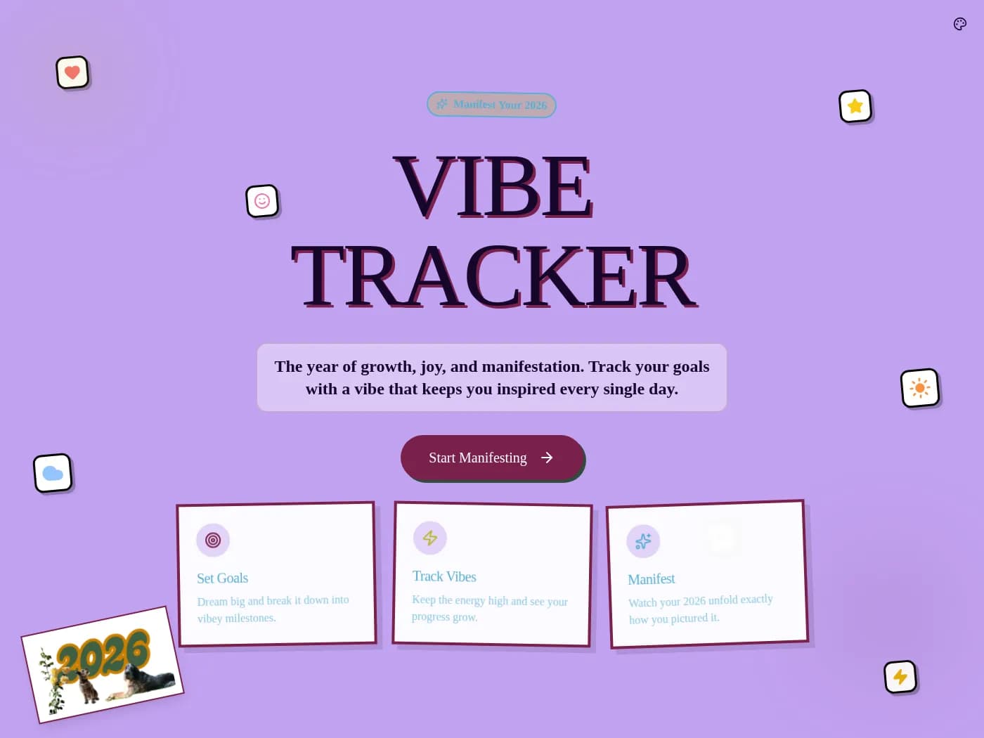 Vibey Yearly Goal Tracker