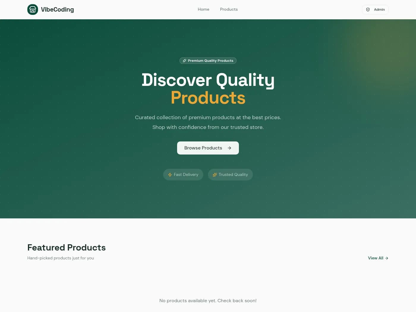 VibeCoding Storefront
