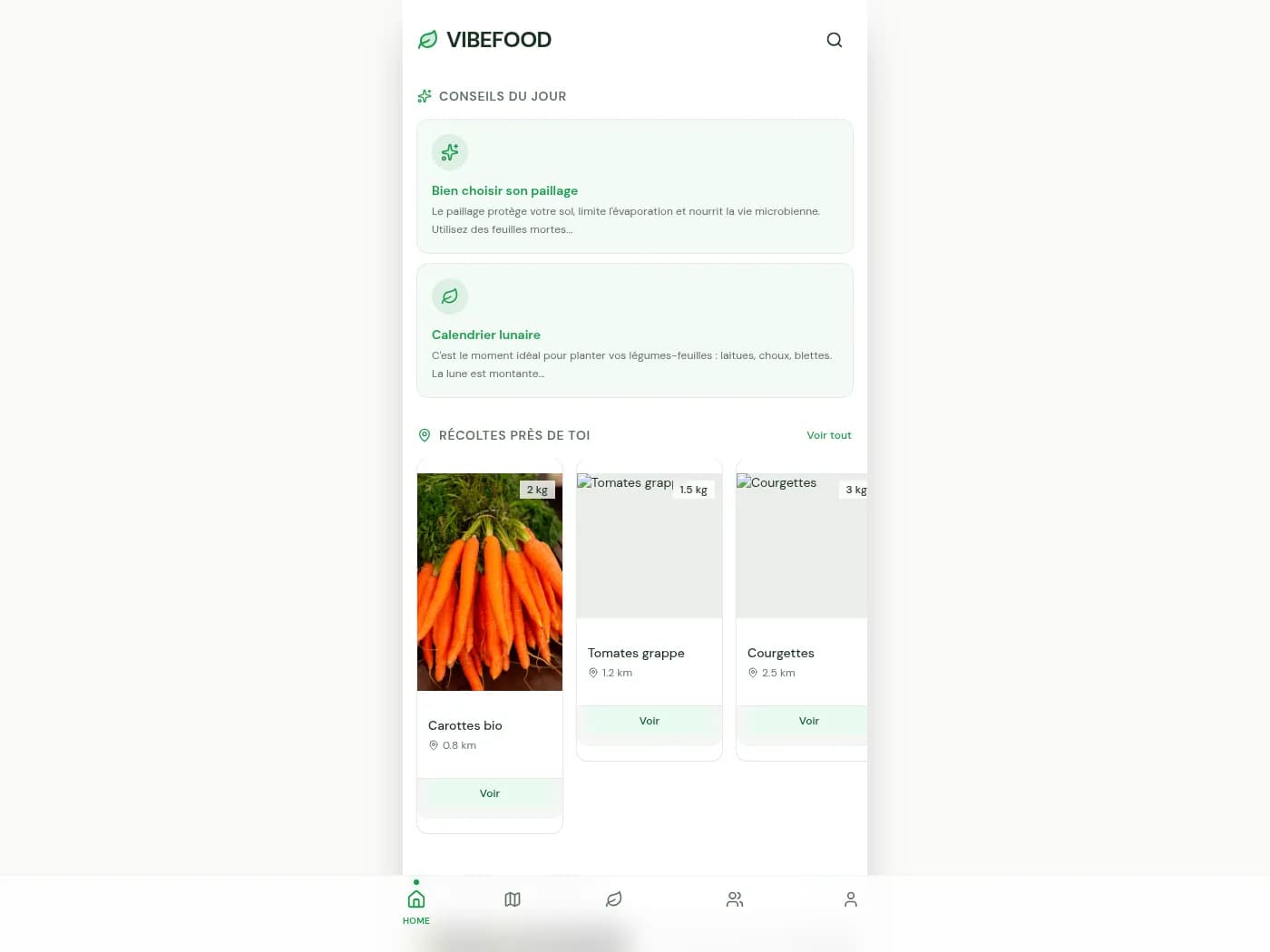 VIBEFOOD UI Skeleton