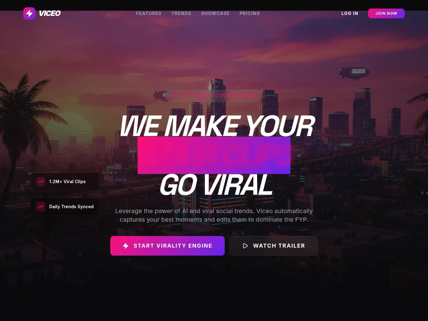 Viceo Landing Page