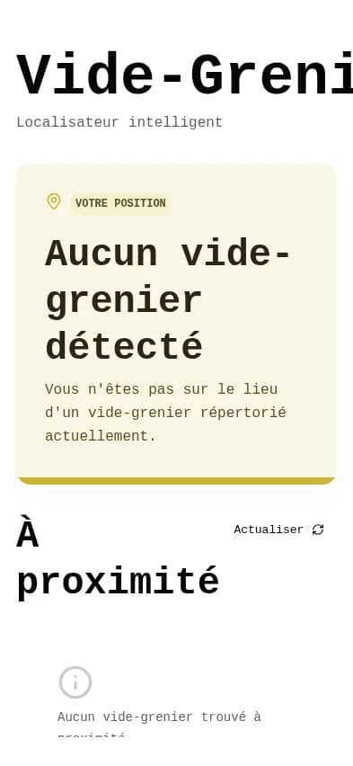 Vide Grenier Locator