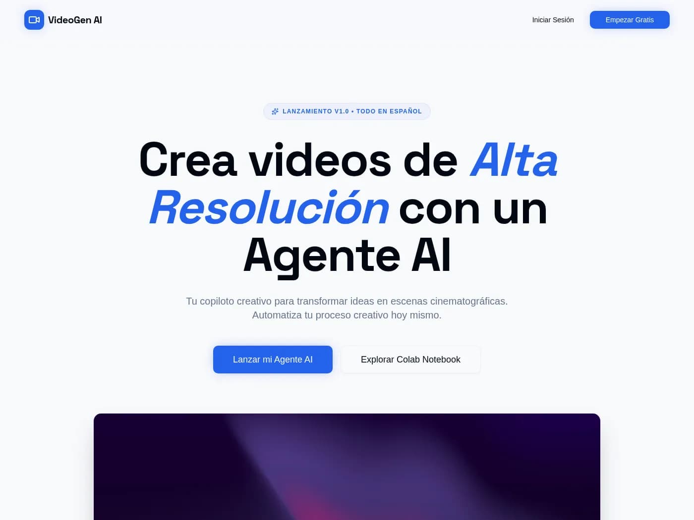 VideoGen Agente Español