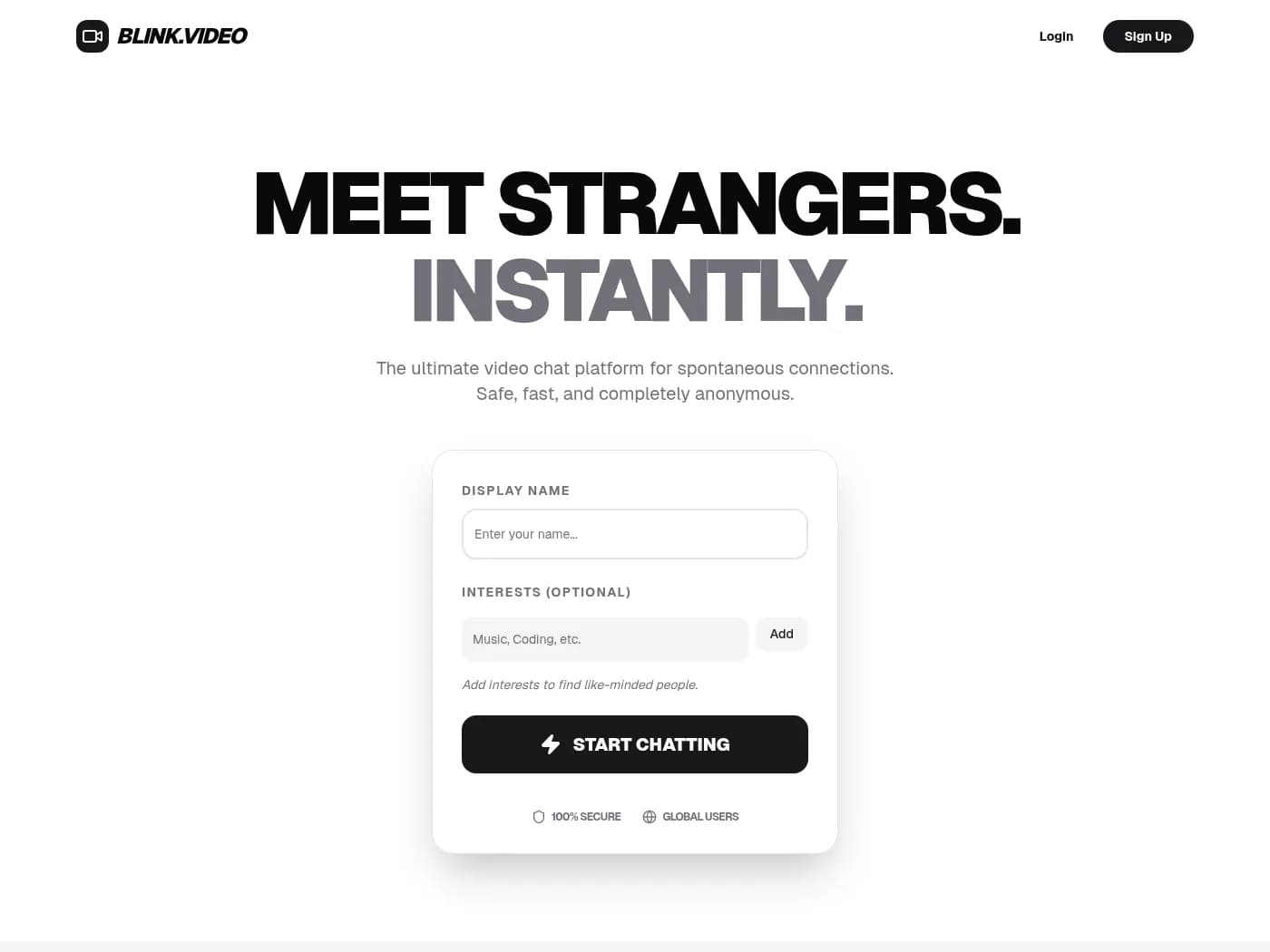 Omegle Video Chat Clone