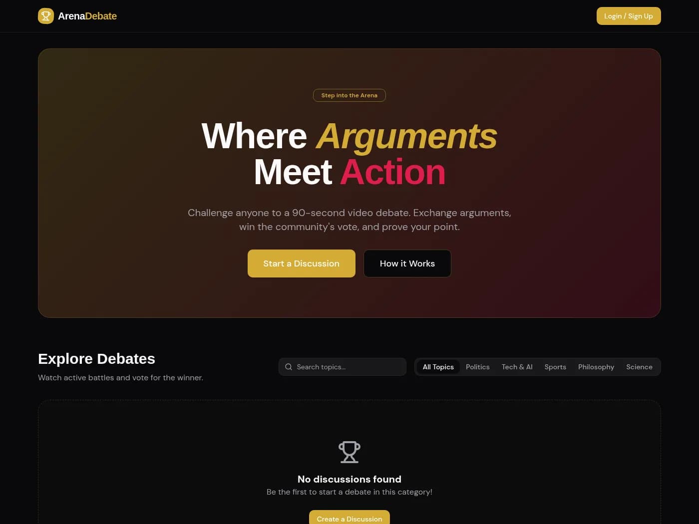 Video Debate Arena