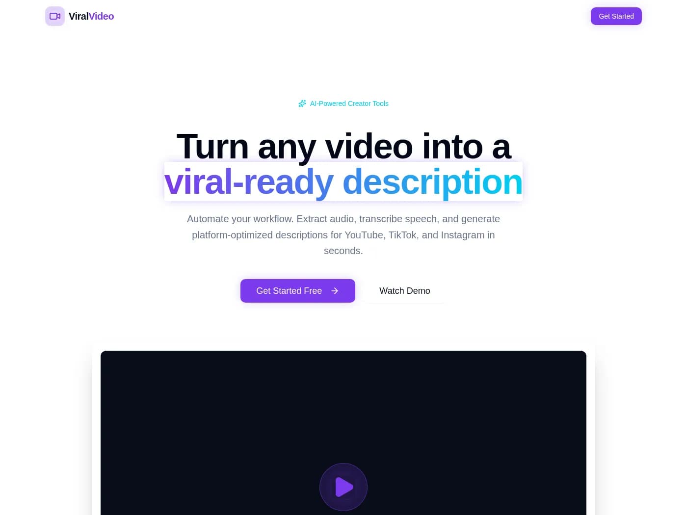 ViralVideo AI Describer