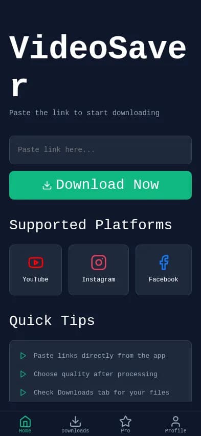 VideoSaver Pro Mobile