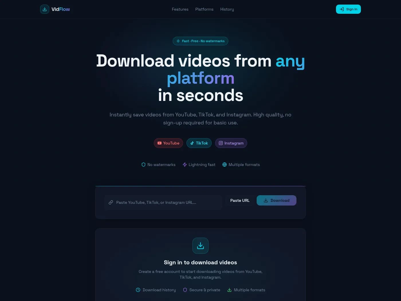 VidFlow Downloader