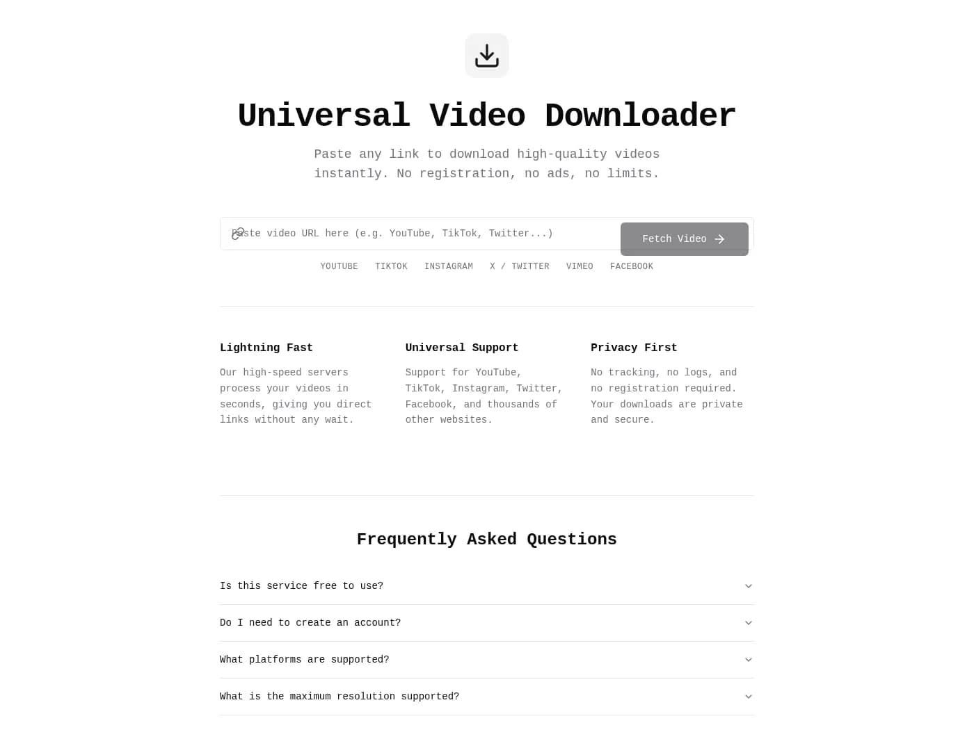 Universal Video Downloader