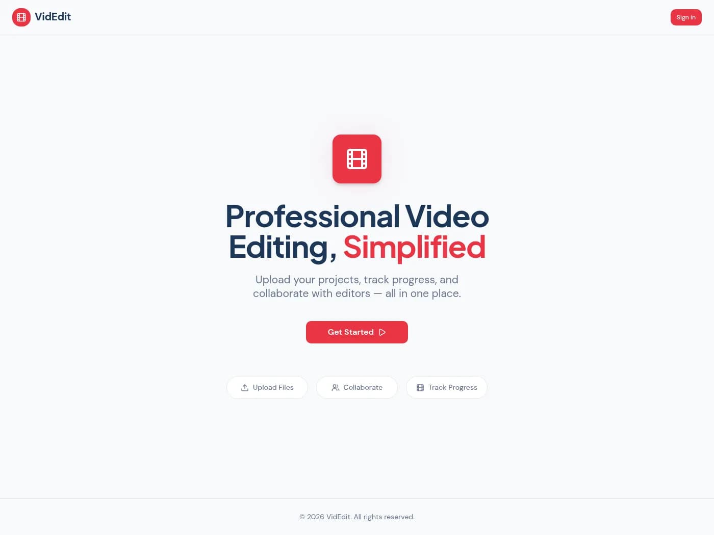 VidEdit Dashboard
