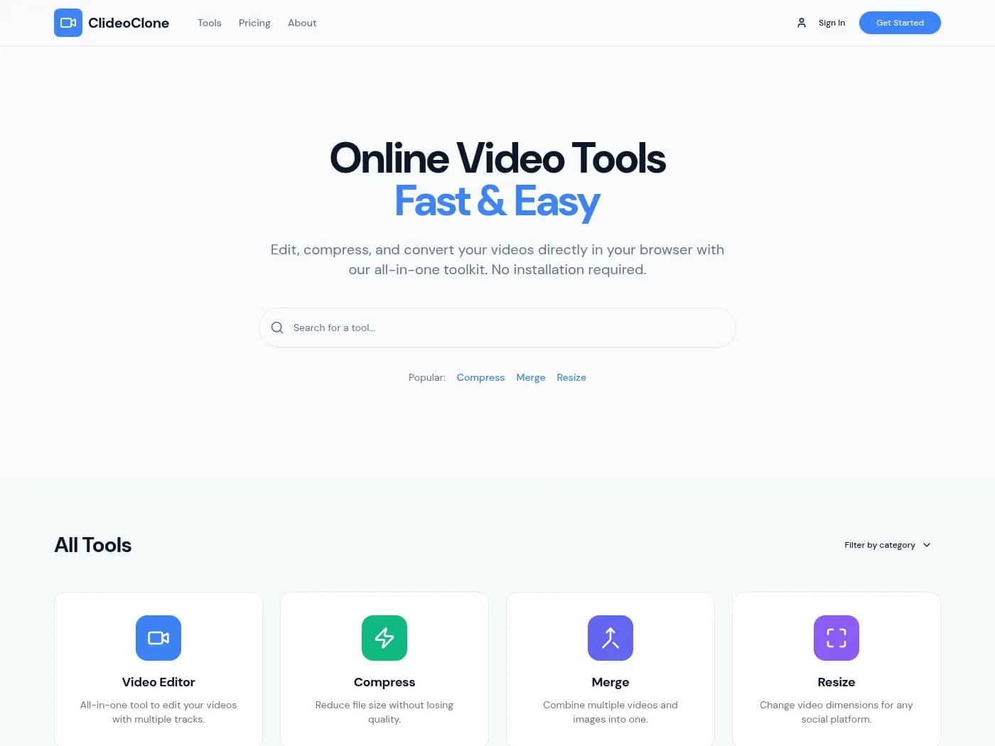 Video Editor Web Clone