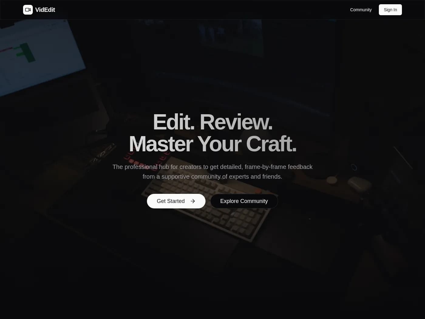 VidEdit Feedback Hub