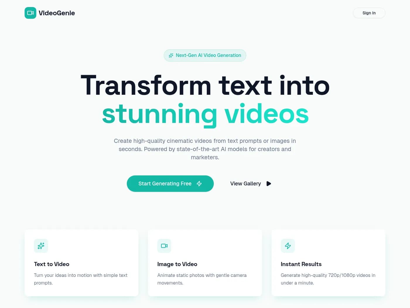 VideoGenie AI Tool