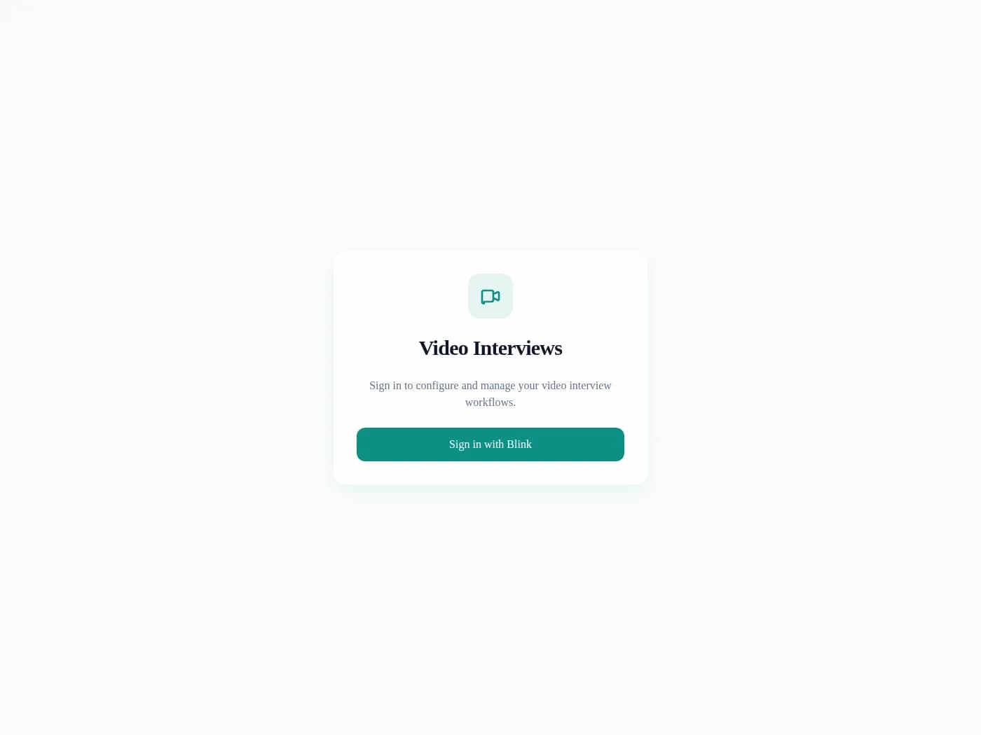 Video Interview Configurator