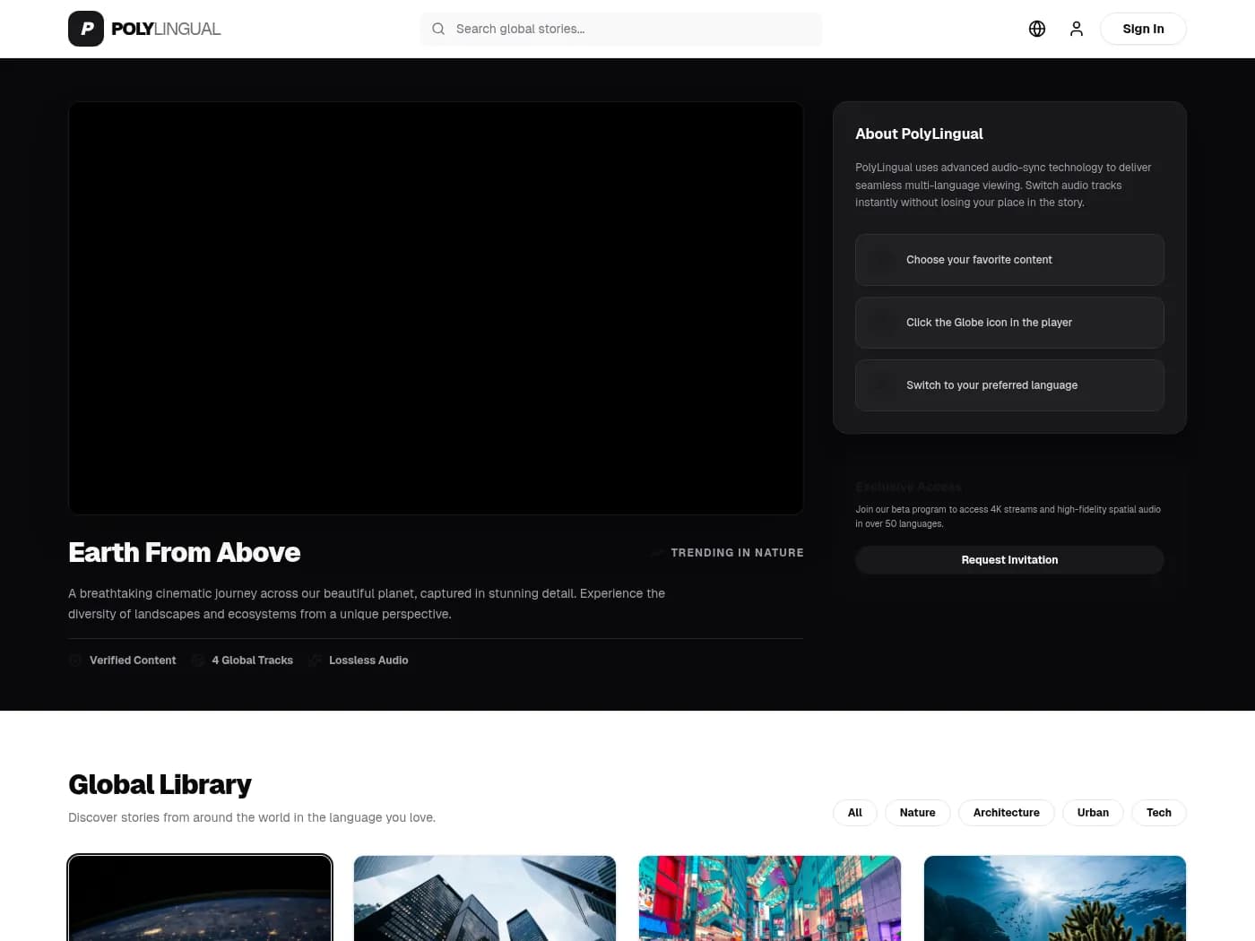 PolyLingual Video Site