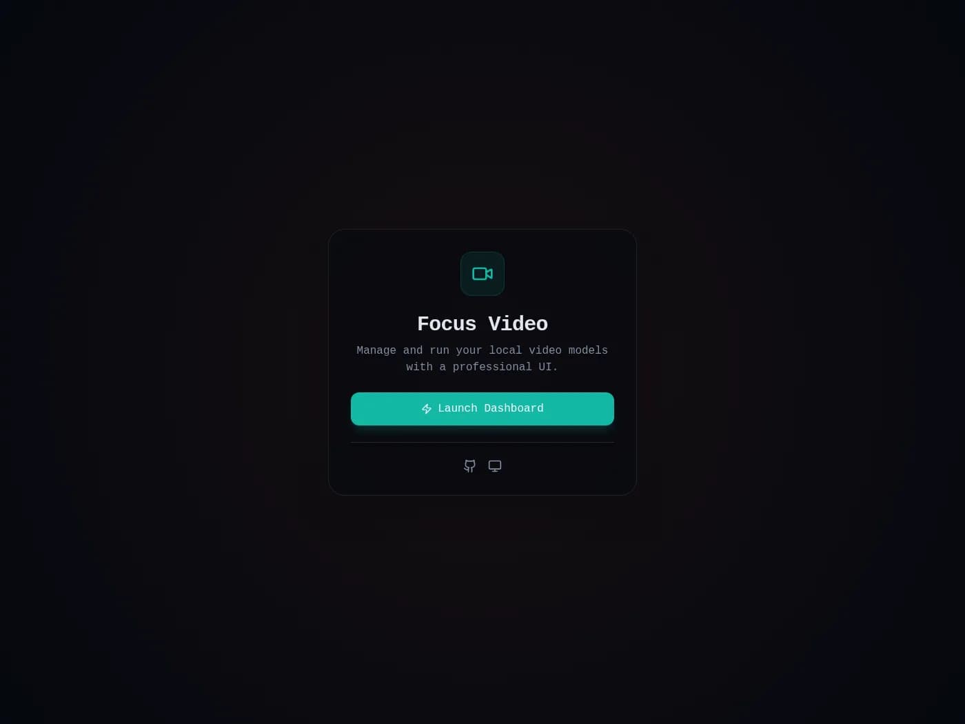Local Video Model UI
