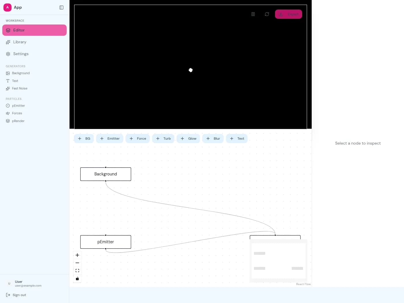 Particle Video Node Editor
