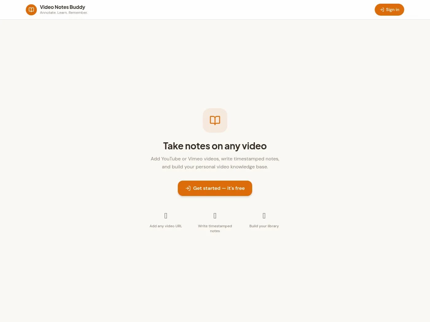 Video Notes Buddy