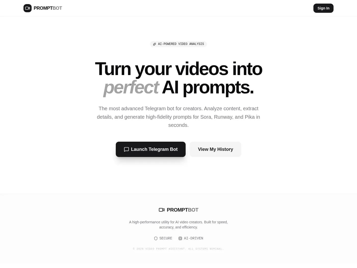 Video Prompt Assistant Bot