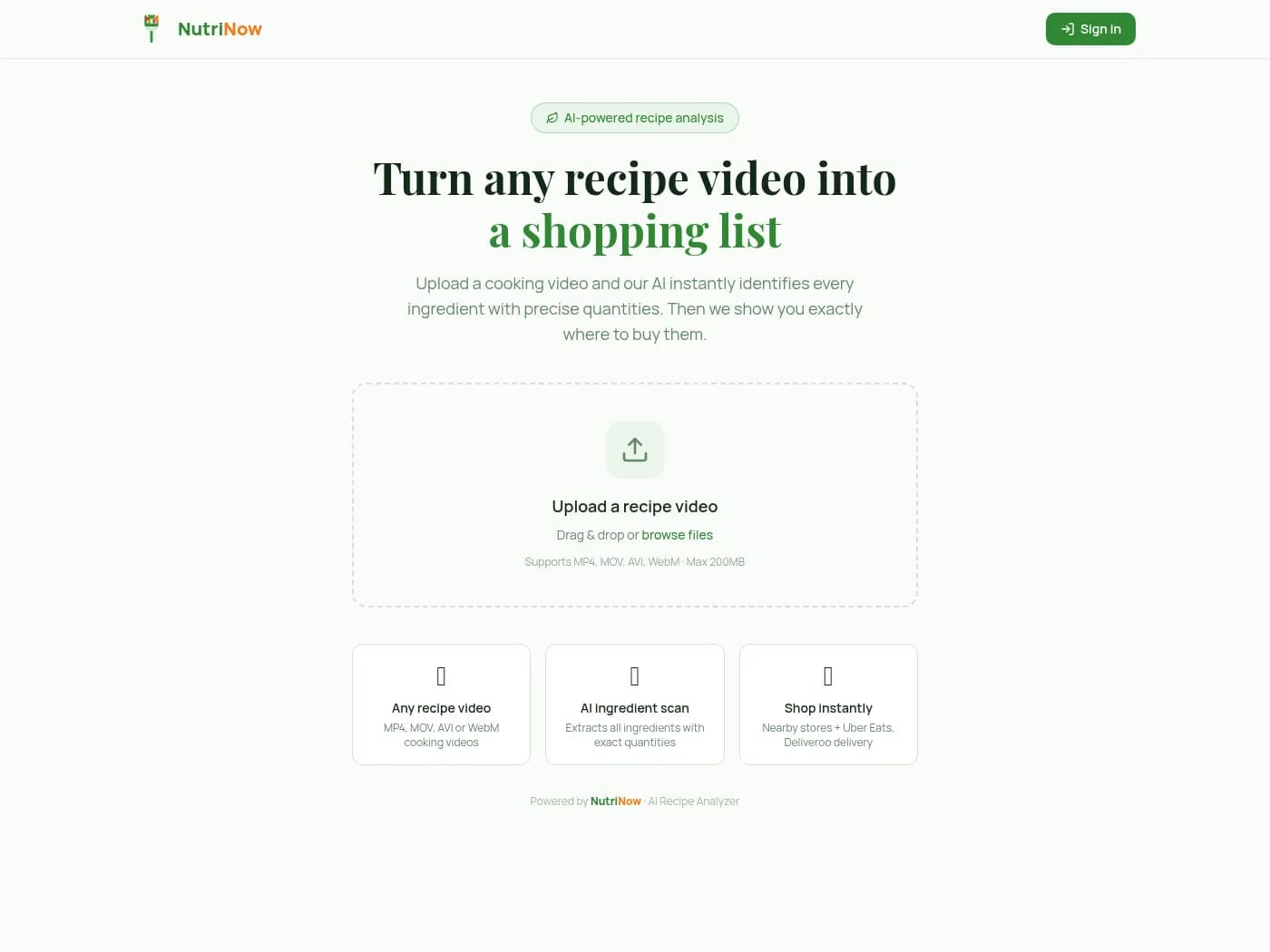 Smart Recipe Video AI