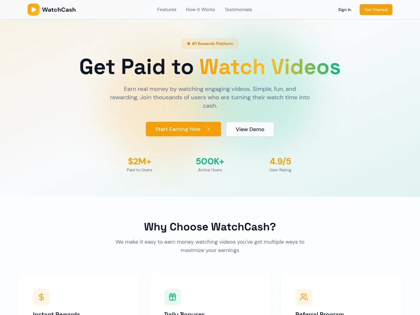 Video Reward App