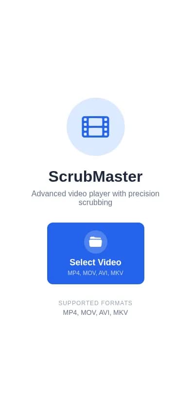 ScrubMaster Video Player