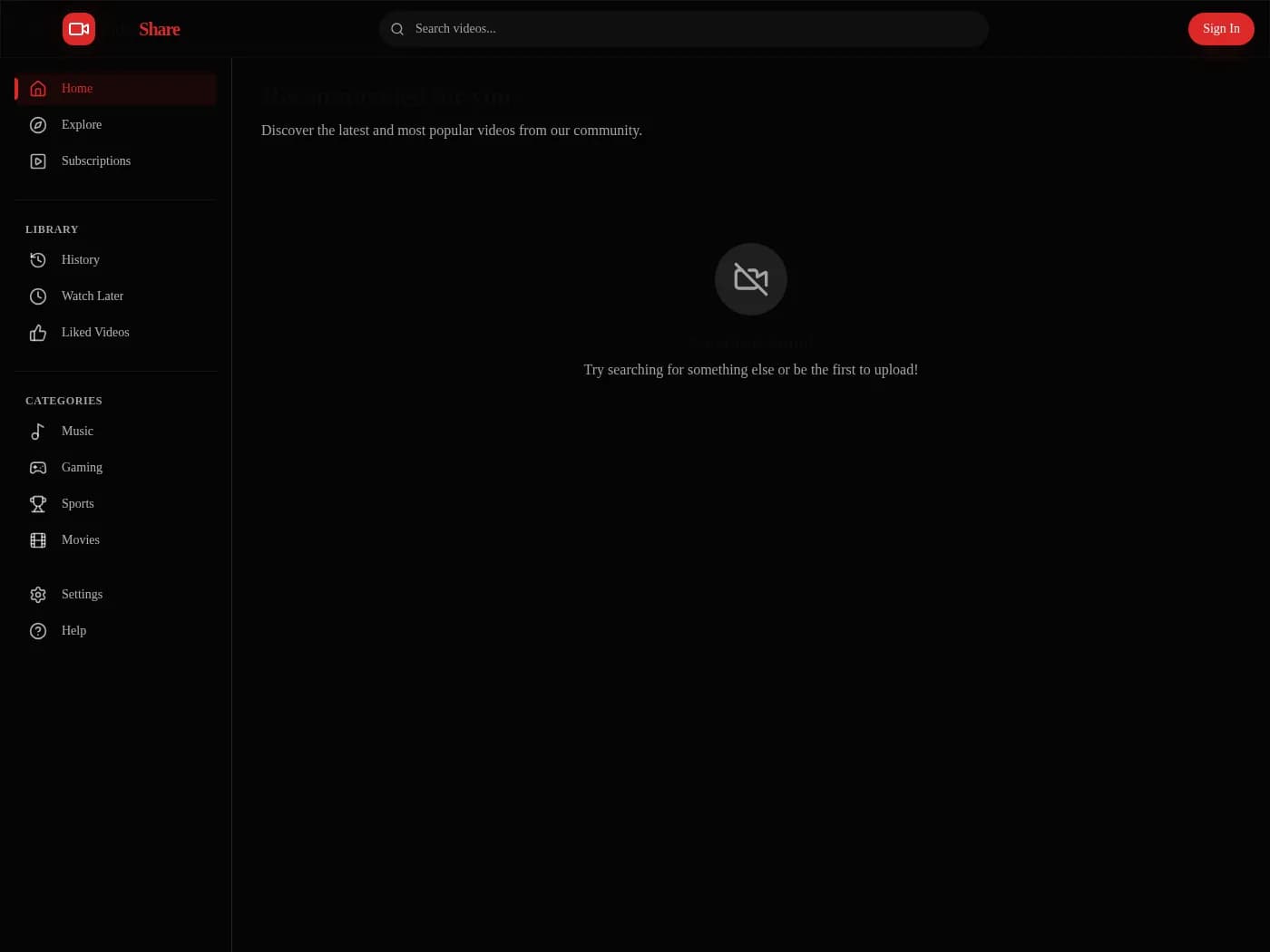 VideoShare Network