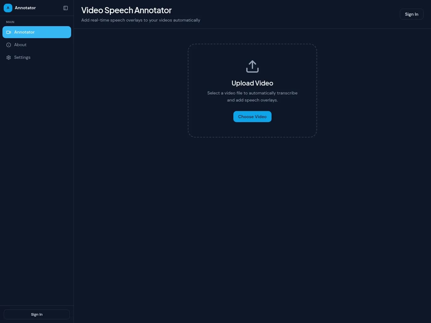 Video Speech Annotator