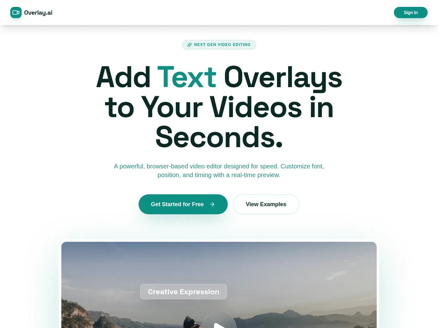 Video Text Overlay
