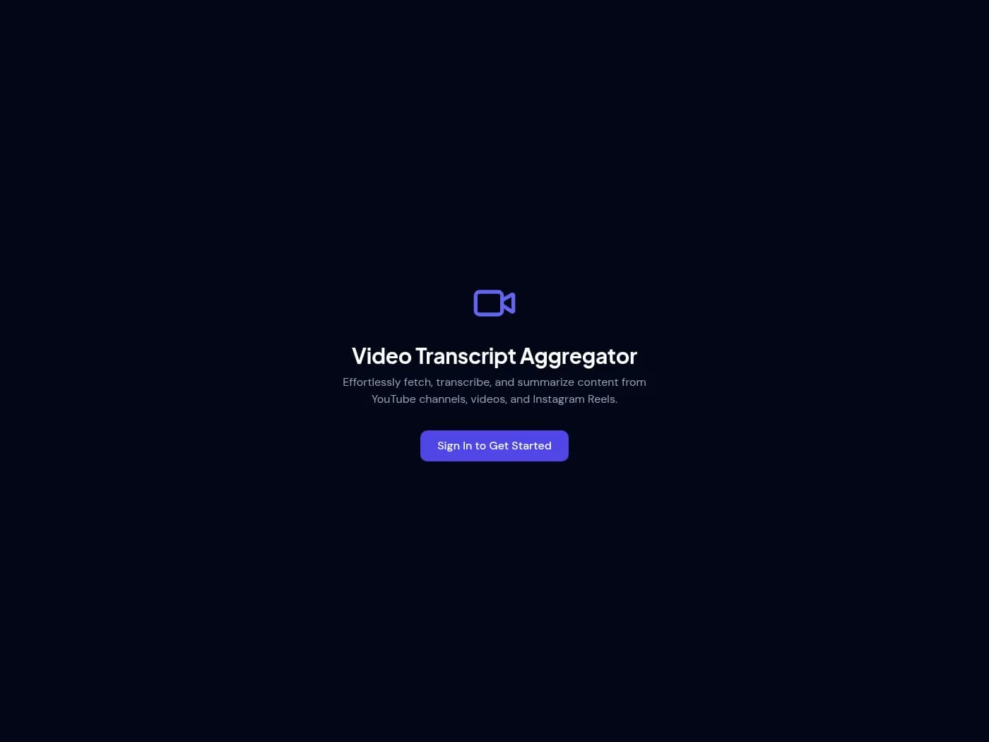 Video Transcript Aggregator