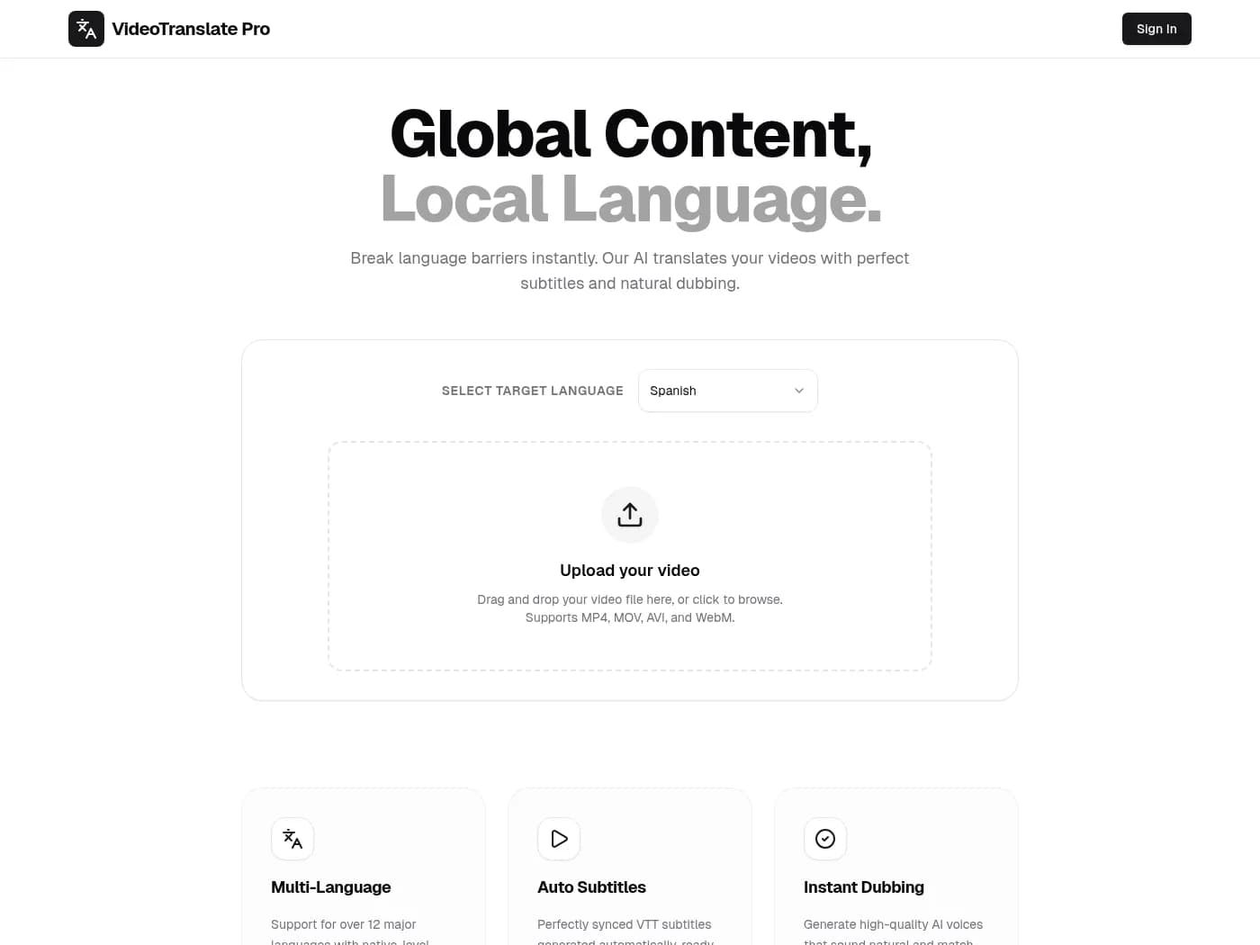 Video Translate Pro