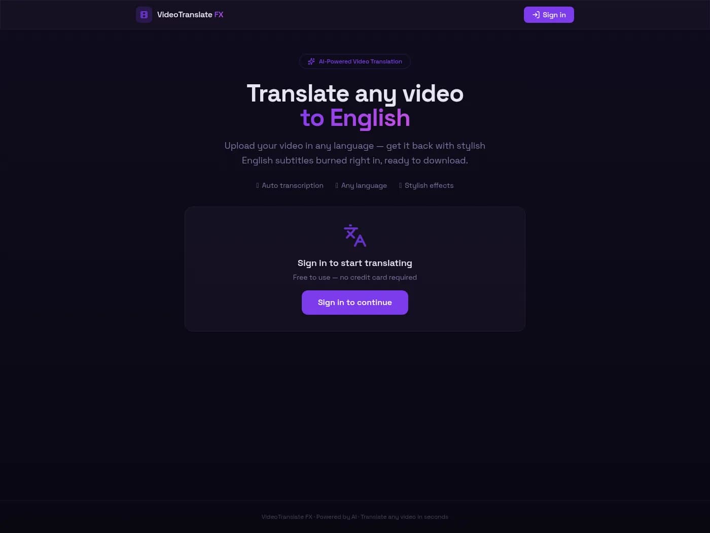 VideoTranslate FX