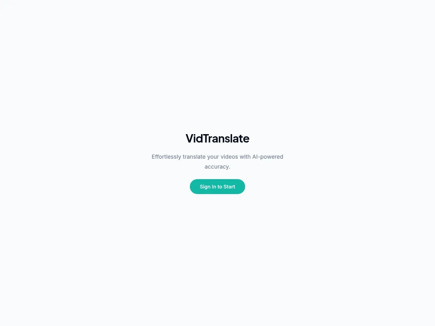 VidTranslate Web App