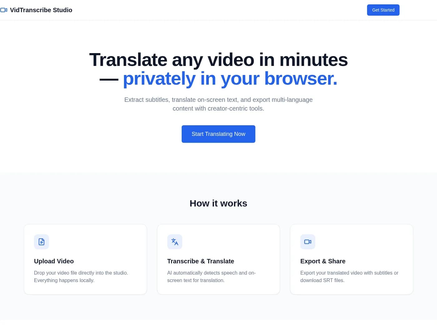 VidTranscribe Studio