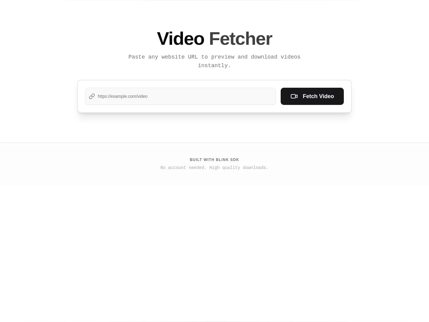 Video Fetcher Site