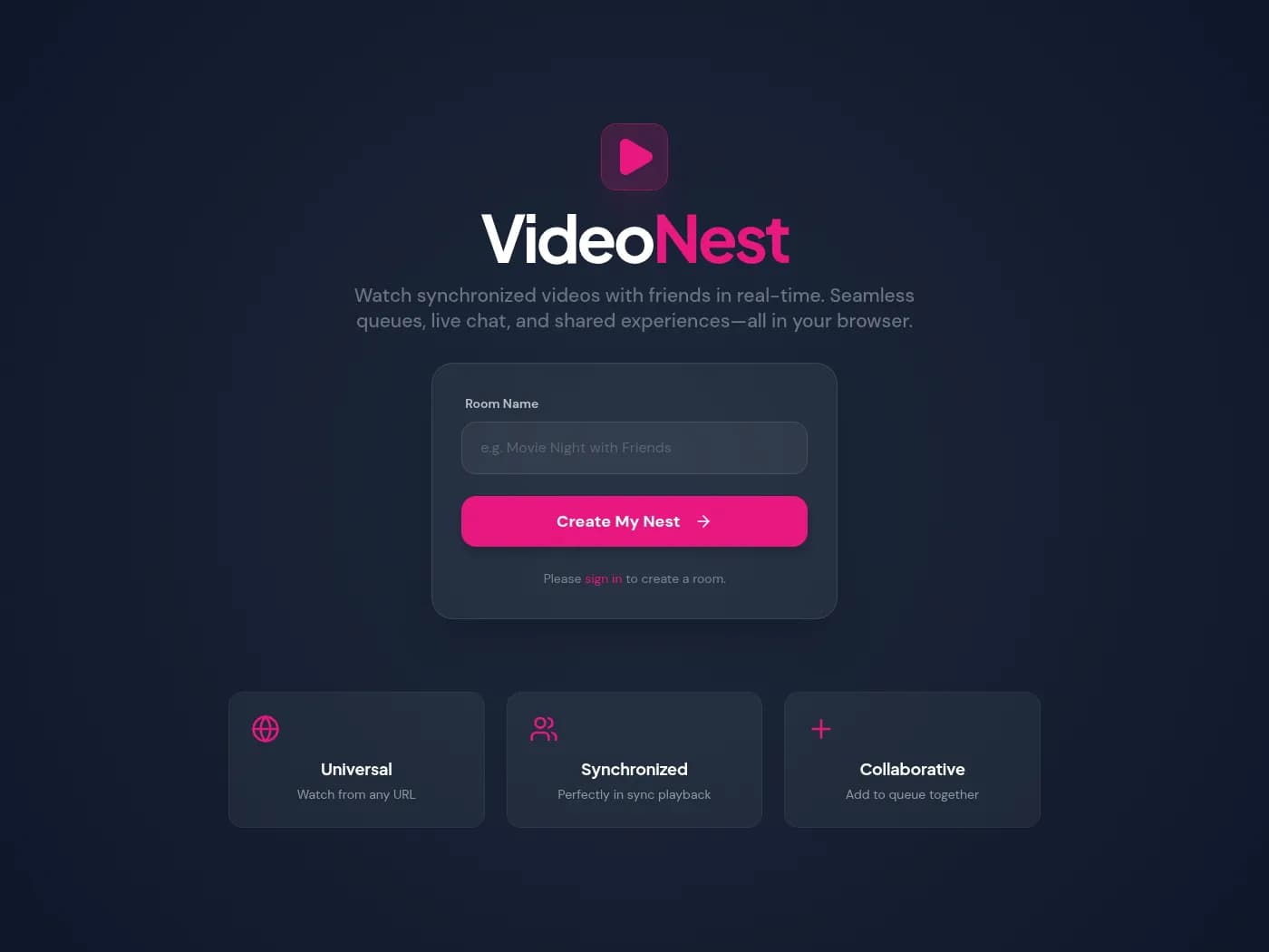 VideoNest Clone