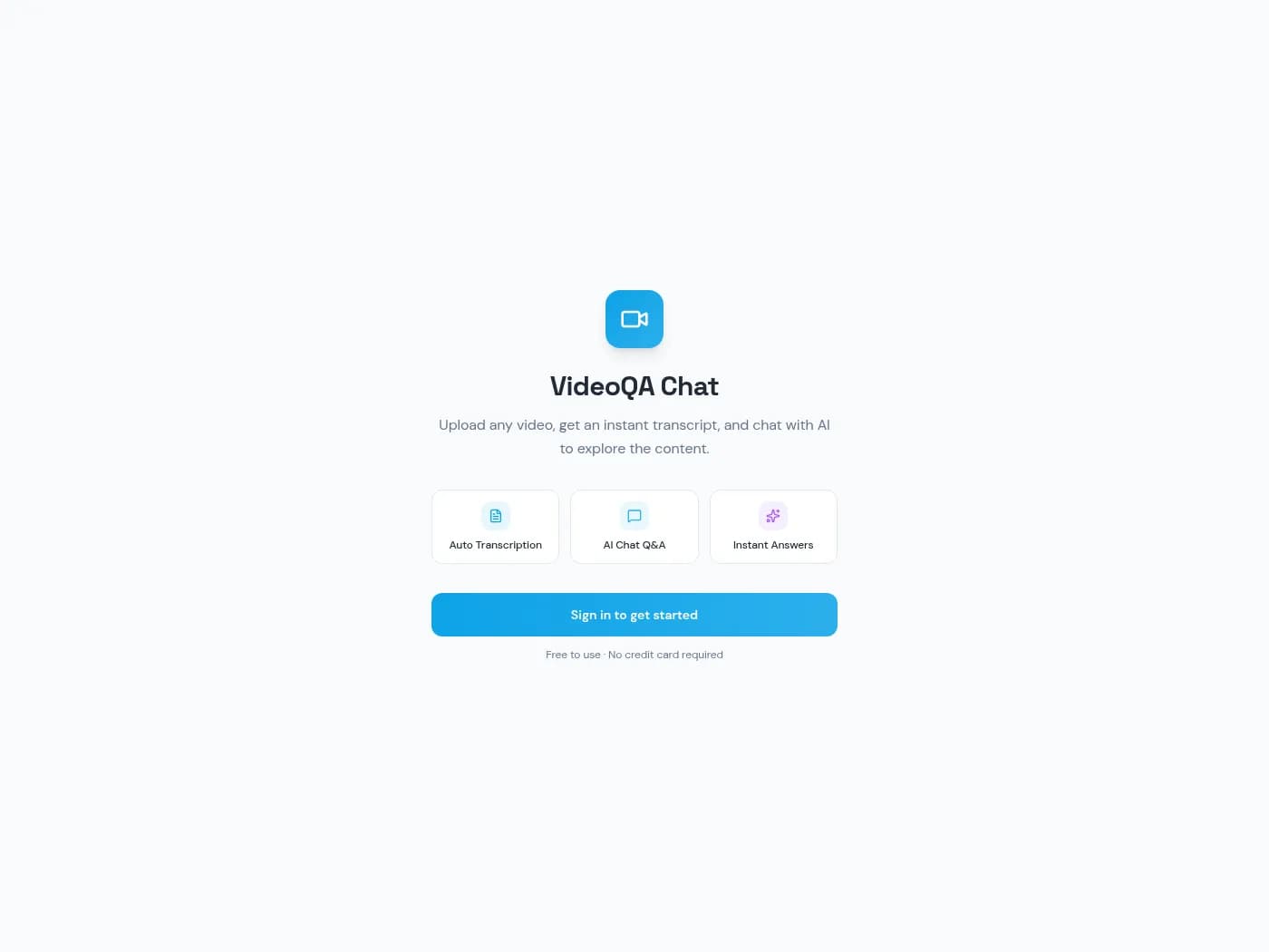 VideoToText Q&A Chat