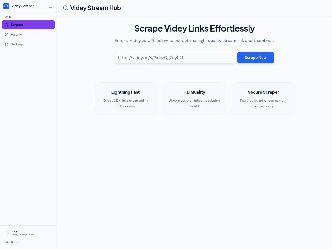 Videy Stream Scraper