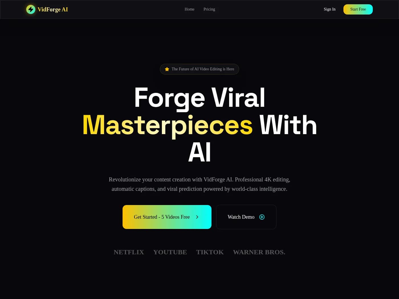 VidForge AI Studio