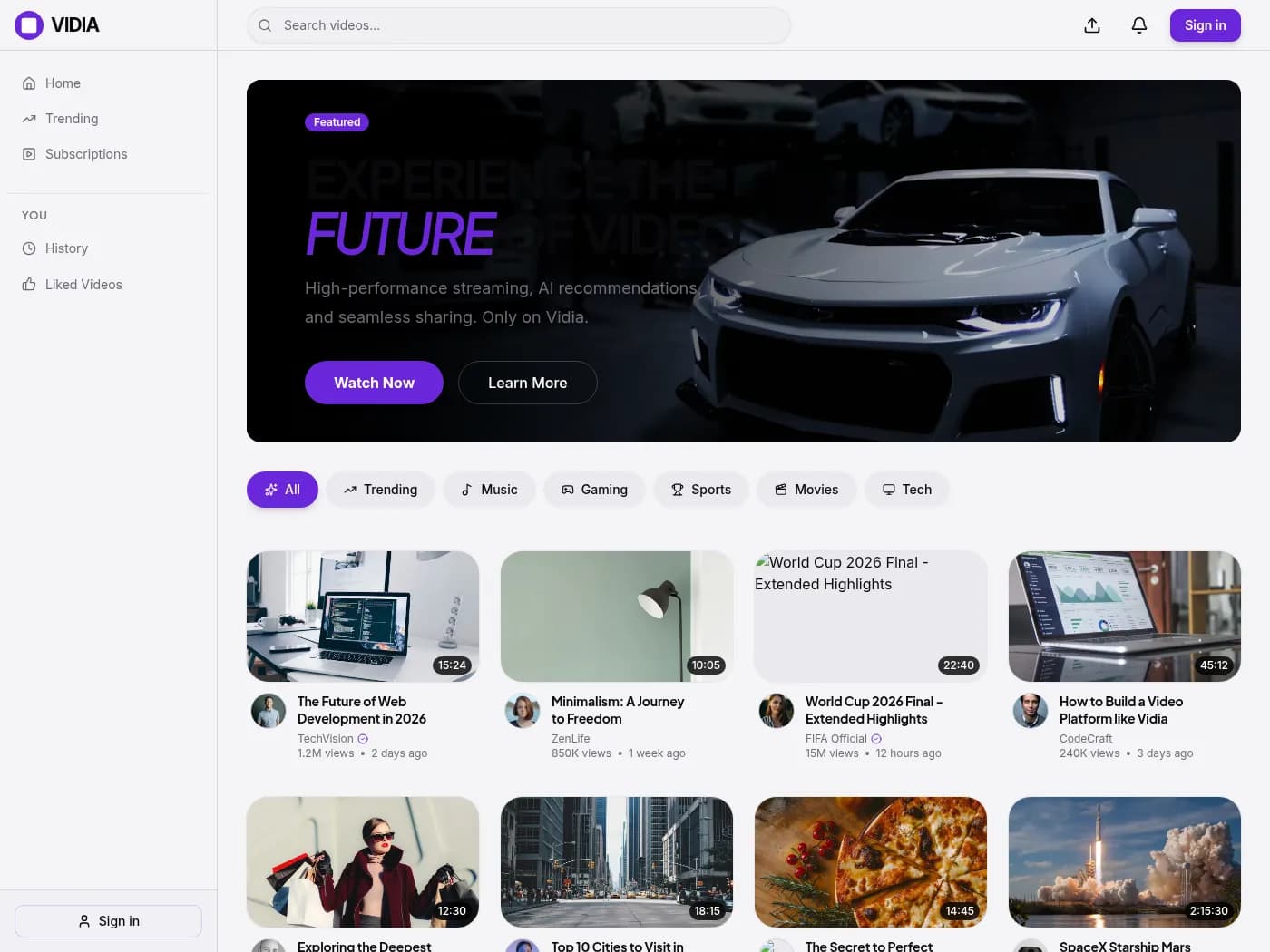 Vidia Clone Web