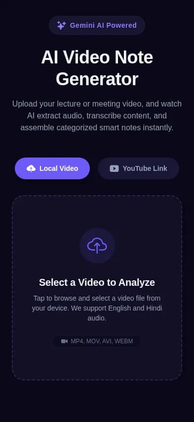 VidNote Mobile AI