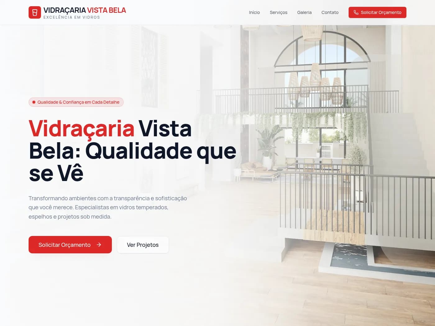 Vidraçaria Vista Bela Site