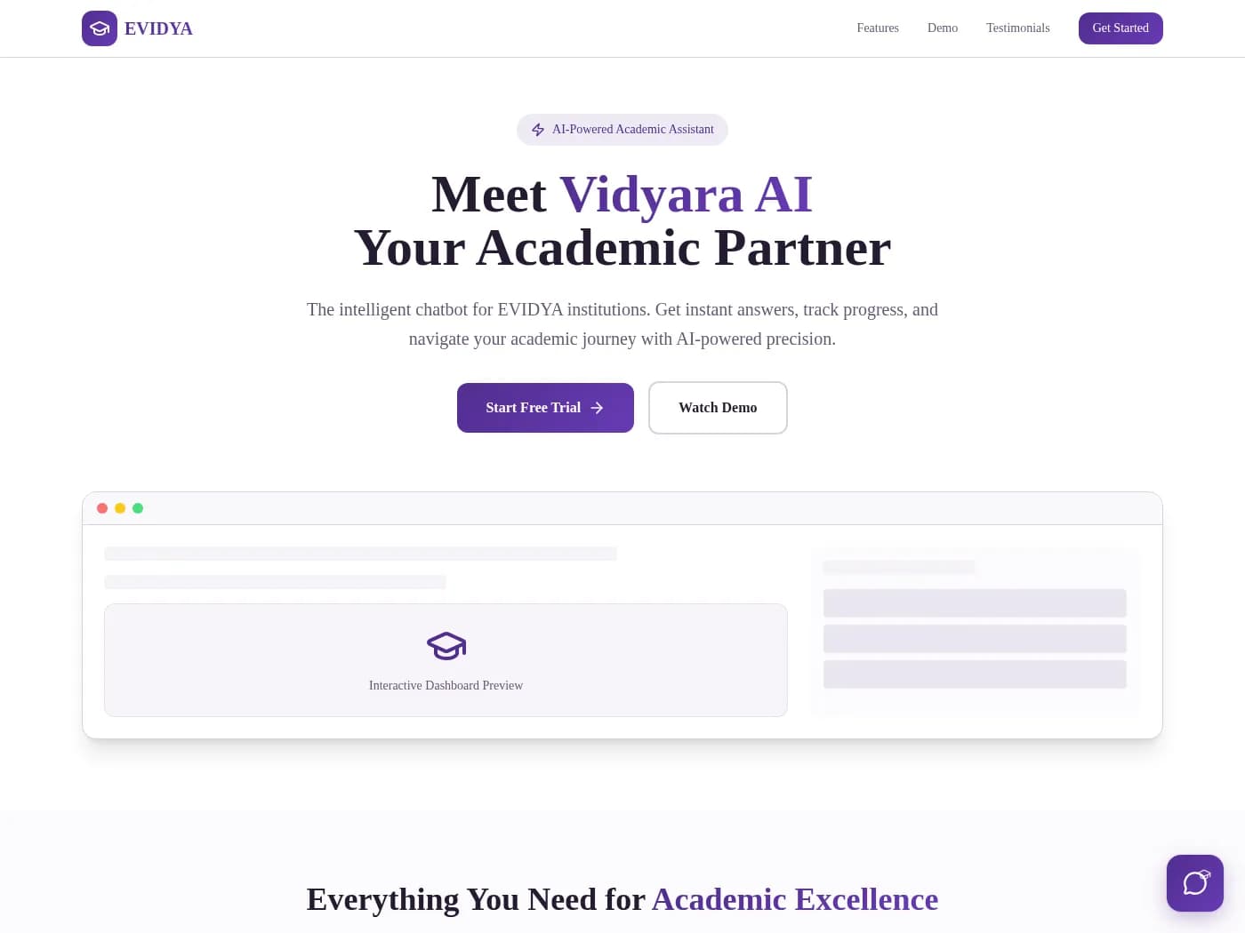 Vidyara AI Chatbot