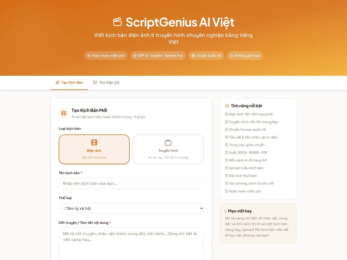 ScriptGenius AI Việt